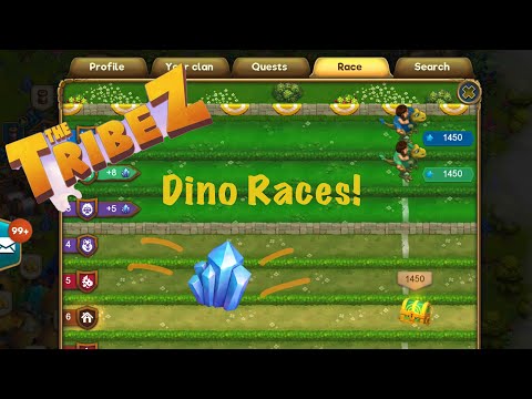 The Tribez: Build a Village - How to earn crystals in Dino Races!