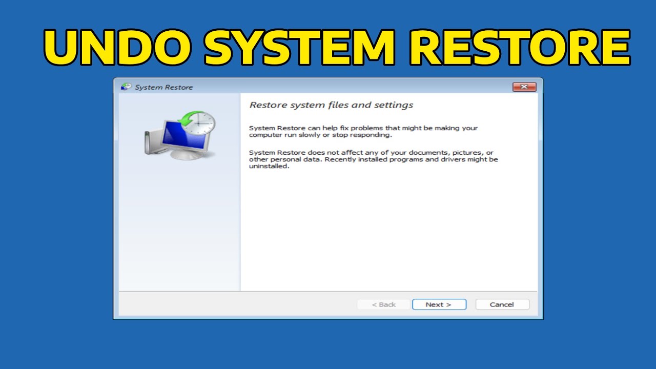 How To Undo System Restore in Windows 11
