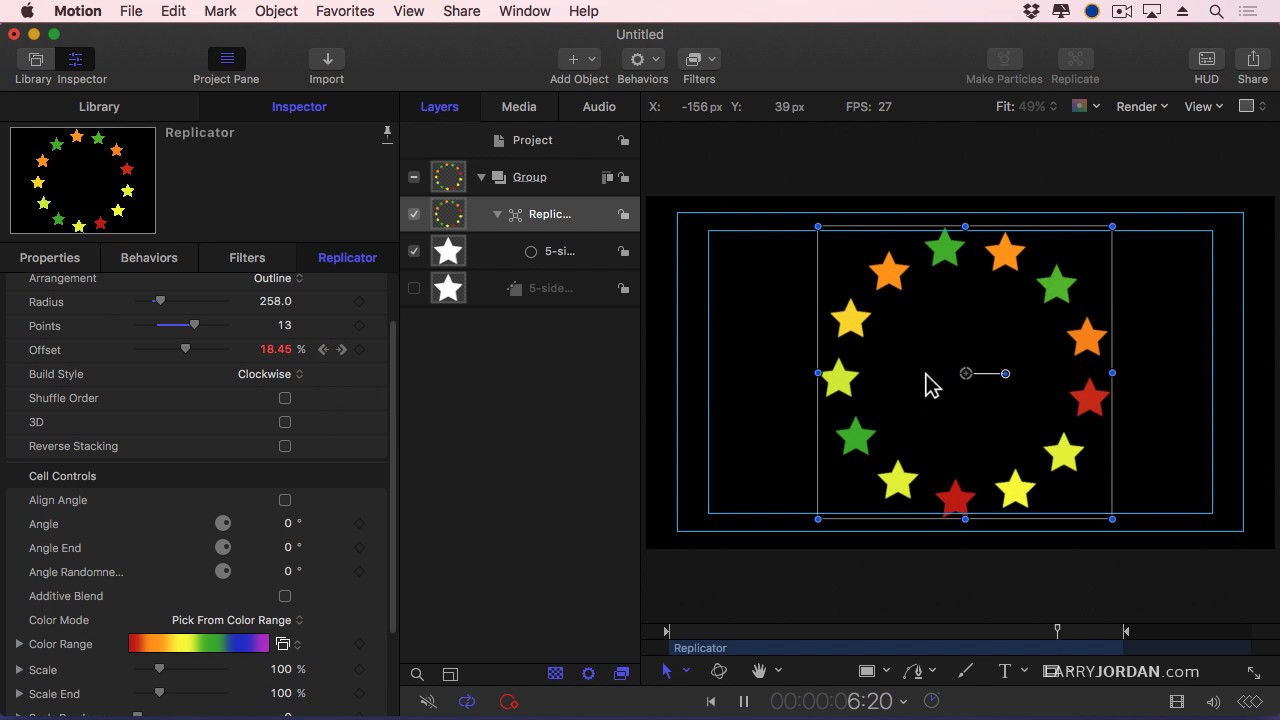 Apple Motion 5.3: Use Replicators To Create Patterns
