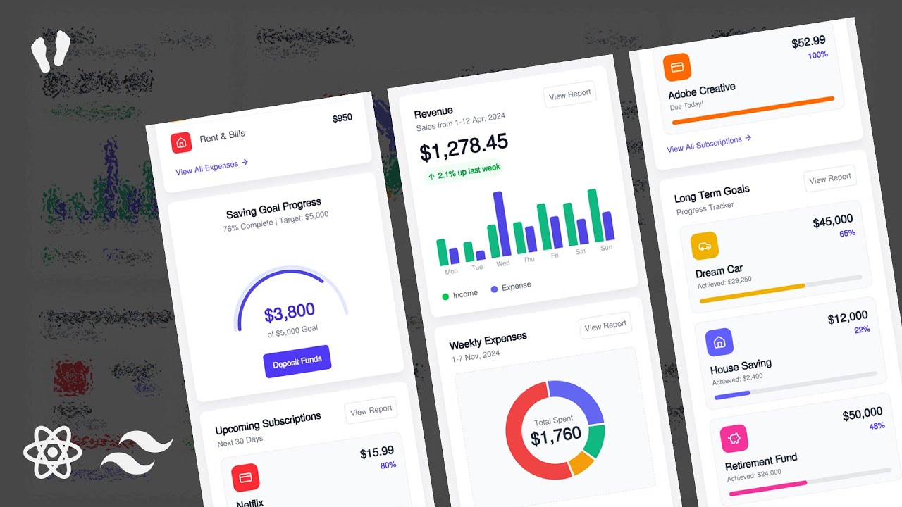 Build Beautiful Data Visualizations with Recharts & Tailwind CSS