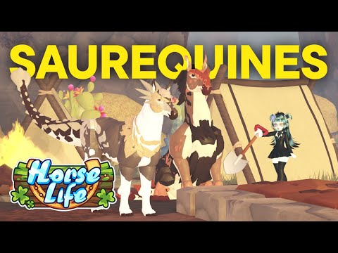 Checking out Saurequines in Roblox Horse Life! 🦕 + Update Announcements!