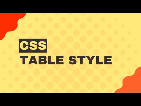 CSS Table Style | Table Padding | Striped Table | Table Color | HTML/CSS