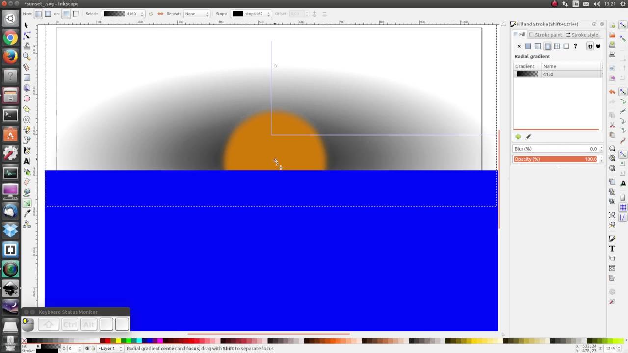 Inkscape: Drawing a sunset 2