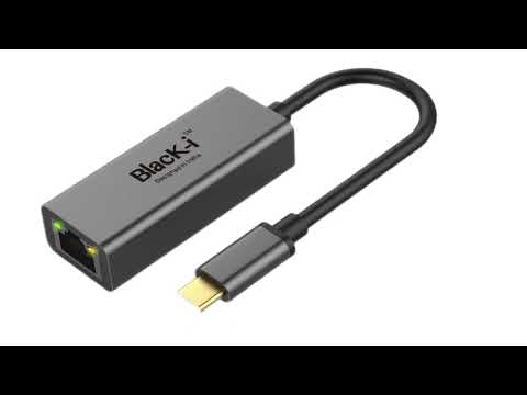 Black-i USB-C to LAN 100 Mbps Converter – Swift Network Connectivity for Seamless Data T#veral