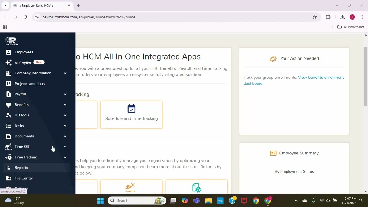 Admin Homepage Overview