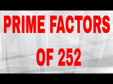Prime factors of 252