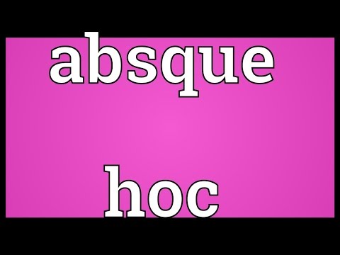 Absque hoc Meaning