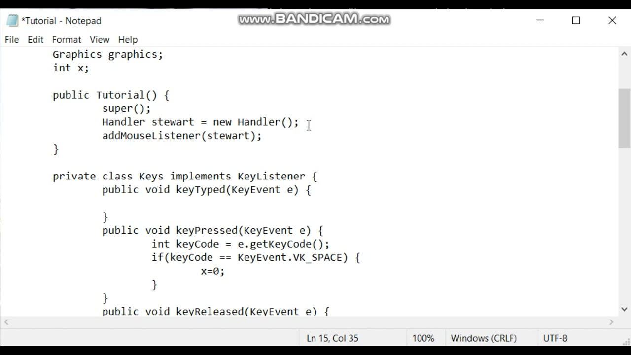 Java Game Programming Tutorial: Key Input