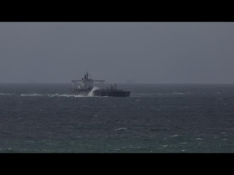 Crude Oil Tanker “TSUGARU” Strong Waves and Wind