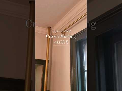 Install Crown Molding By Yourself | No Help Needed | #crownmolding #carpentry #oldhouse #renovation