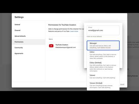 Channel Permissions in YouTube Studio Invite People to Help Manage Your Channel