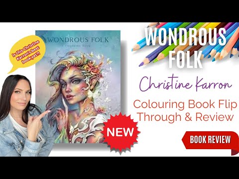 Wondrous Folk by Christine Karron | Colouring Book Review & Flip Through