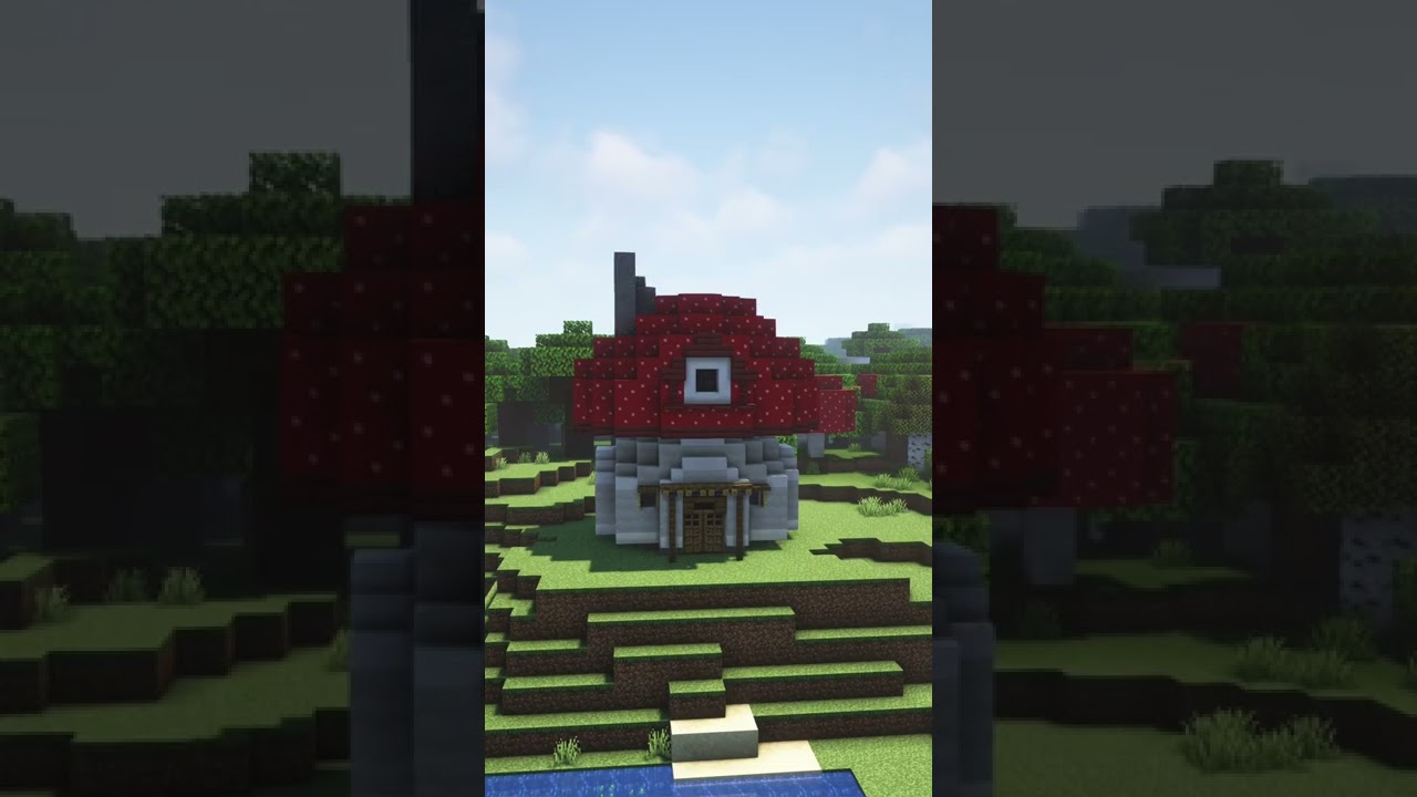 mushroom house! build tutorials on my youtube channel, link in bio