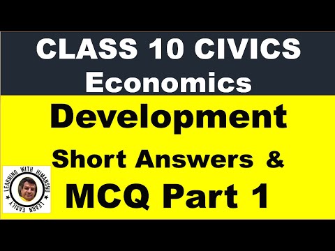 Development MCQ Class 10 Economics Chapter 1 Part 1