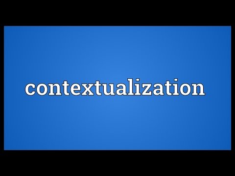 Contextualization Meaning