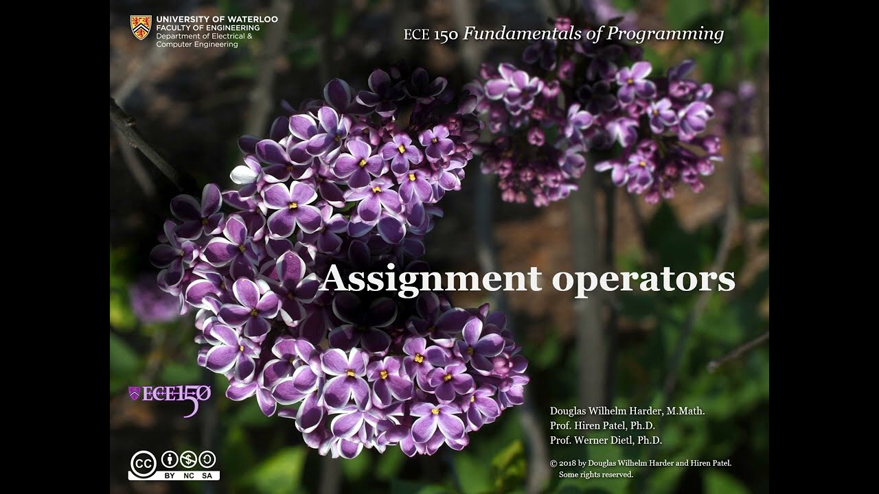 1.10 Assignment operators