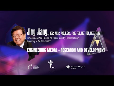 Jing Jiang, BESc., MESc., Ph.D., P.Eng. - 2020 OPEA Medal – Research and Development