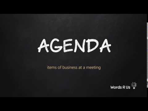 How to Pronounce AGENDA in American English