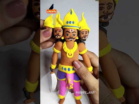 Ravan Ravan Hoon Main 👹 Ravan Making ideas 👺 Dussehra Festival Special#shorts#dussehra#clayart#ravan