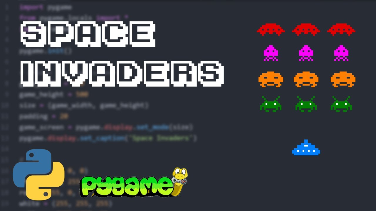 ASMR Programming - Coding Space Invaders in Python and Pygame