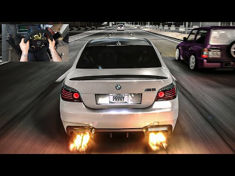 800HP BMW M5 E60 (Best Sound Mod)- Assetto Corsa | Thrustmaster Wheel Gameplay