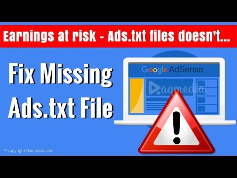 How To Fix Missing Ads.txt File Notification in Adsense