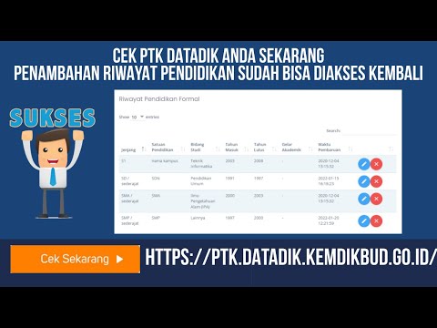 CEK PTK DATADIK ANDA SEKARANG, SUDAH BISA DIAKSES KEMBALI