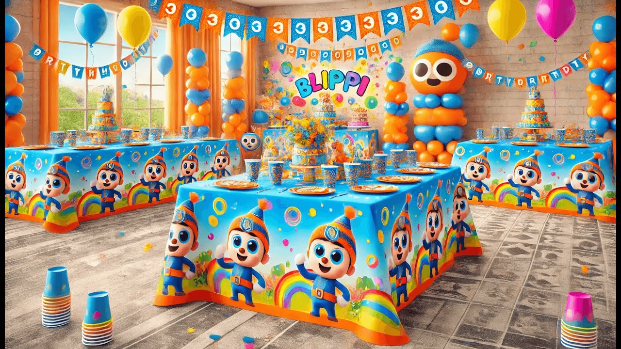 🎈Treasures Gifted Officially Licensed Birthday Party Supplies | Best Blippi Table Cloths for Parties