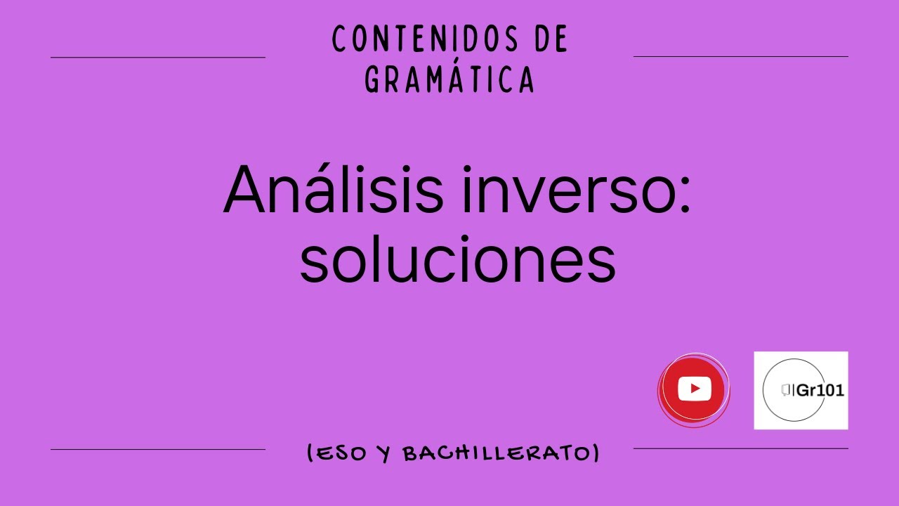 Análisis inverso: soluciones