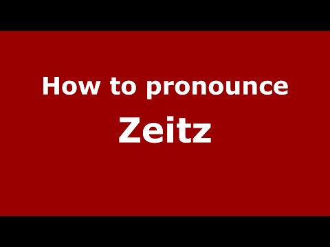 How to pronounce Zeitz (German-Irish/Newark, New Jersey) - PronounceNames.com