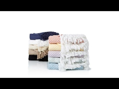 Concierge 100% Cotton YarnDyed Throw with Fringe