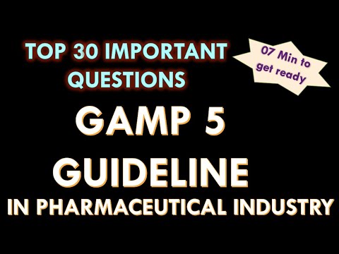 GAMP 5 guideline in pharmaceutical industry l Computerized system validation l CSV.