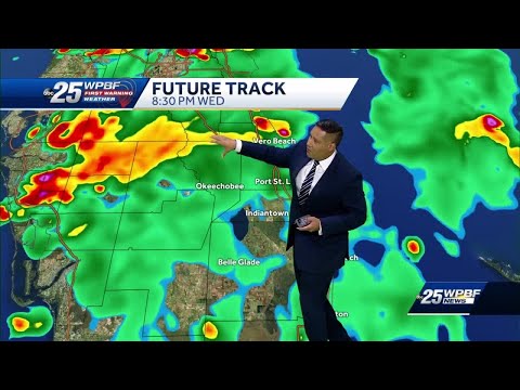 Active radar shows storms across Palm Beach County and Treasure Coast Wednesday