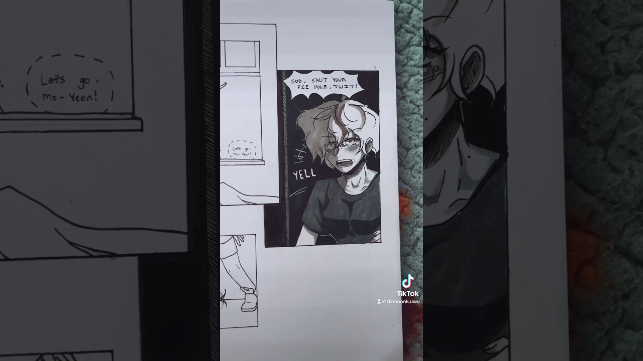 watch me draw a panel for my WEBTOON 😉🤓 #shorts #webtoon
