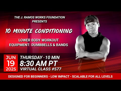 Virtual 10 Minute Conditioning - Lower body workout (06/26/2025) - 8:30 AM PT