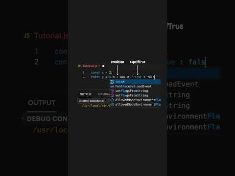 how to write a conditional (ternary) operator in JavaScript #coding #javascript #tutorial