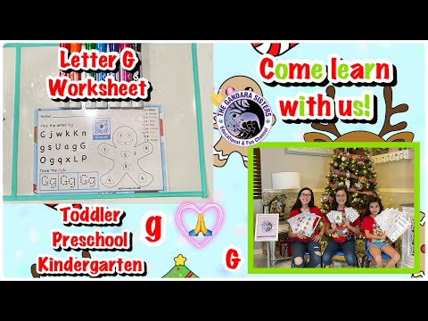 Letter g Worksheet| Christmas activities| Follow along worksheet |Preschool | Toddler | Kindergarten