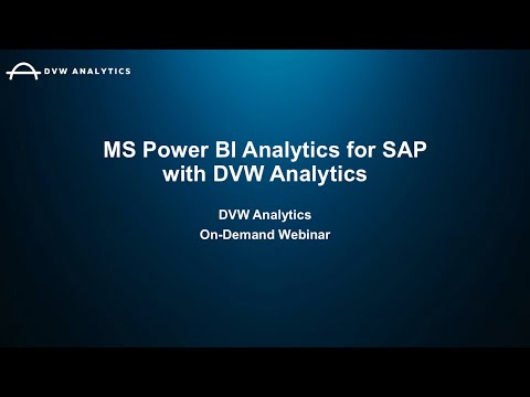 MS Power BI Analytics for SAP with DVW Analytics