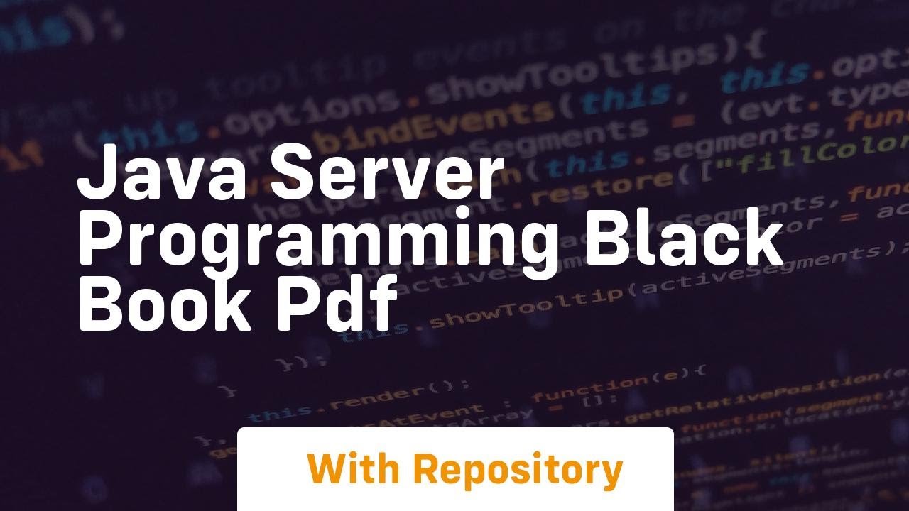 java server programming black book pdf
