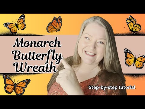 Mastering the Art of Deco Mesh: Create a Stunning Monarch Butterfly Wreath with Expert Guidance