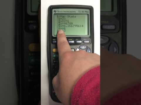 Finding Standard Deviation and Variance in TI 83 Graphing Calculator