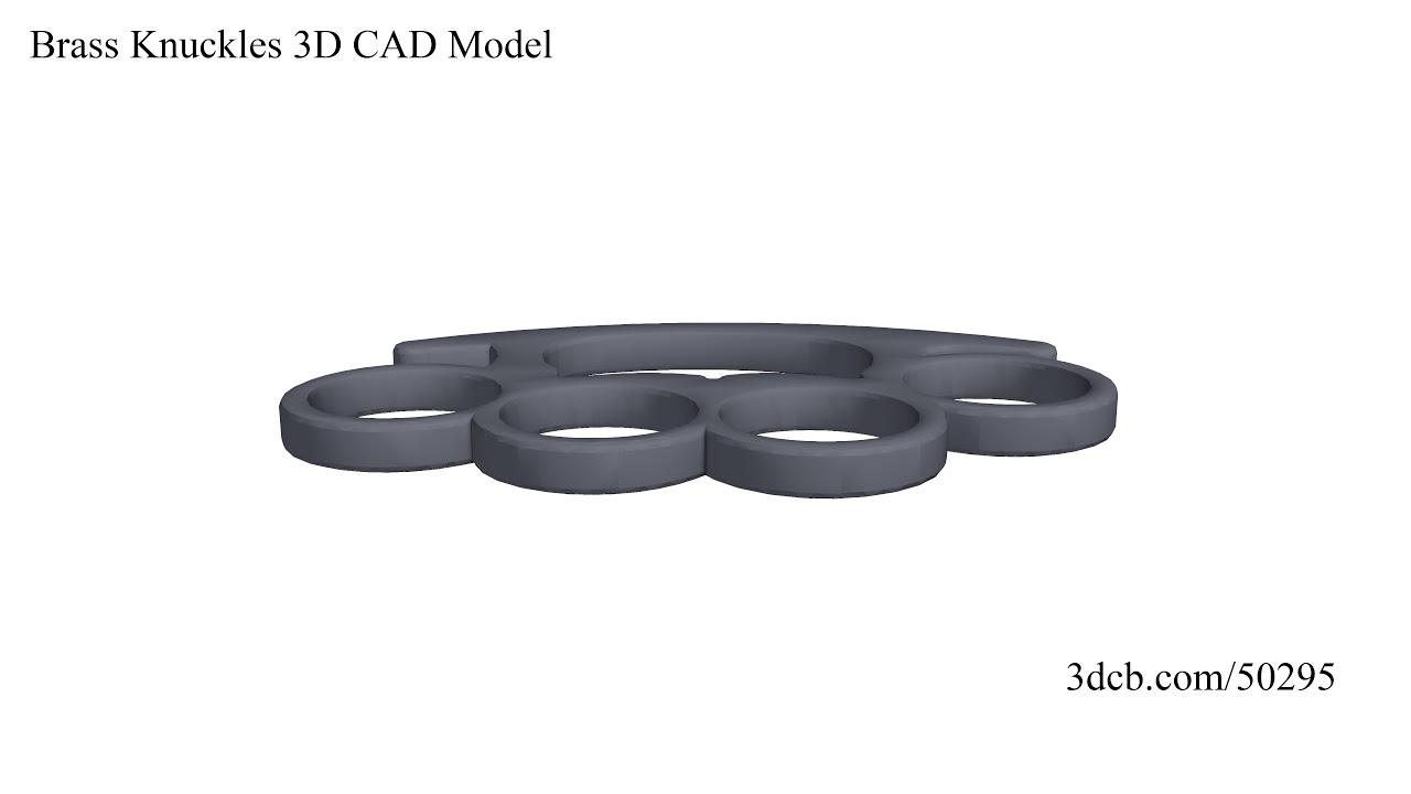 Brass Knuckles CAD 3D Model