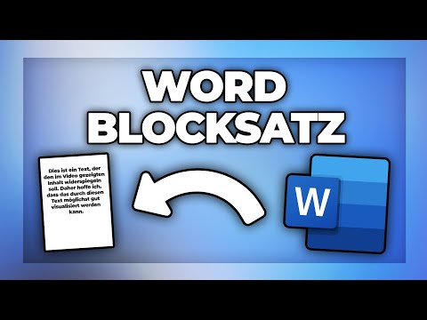 Word Blocksatz einstellen - Text formatieren Tutorial