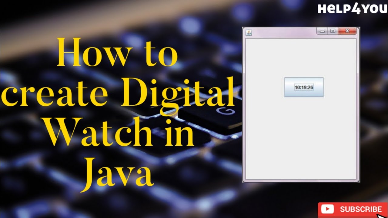 How to create Digital Watch in Java || Using NetBeans & Calendar Class || Java Swing.