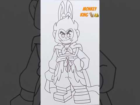 Drawing Monkey King | Lego Monkie Kid #shorts #drawing #easydrawing #legomonkiekid