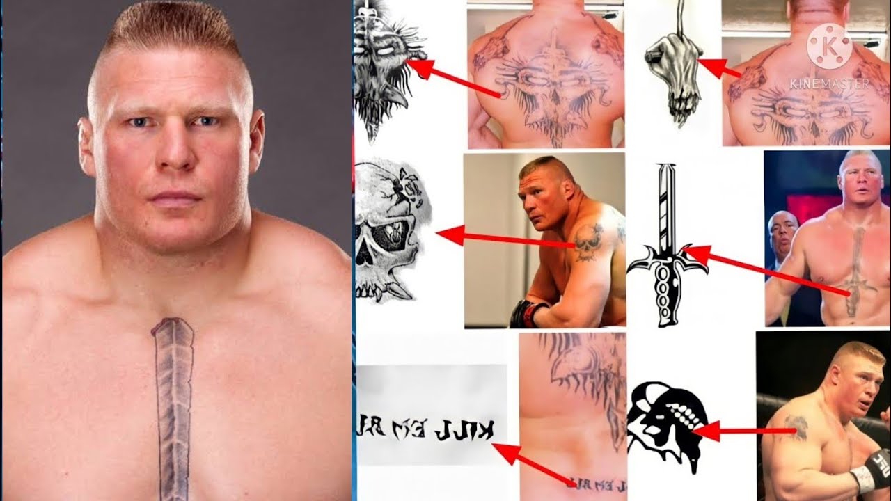 brock Lesnar body tattoo designs. #brocklesnar