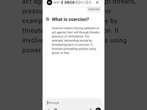 What is coercion?