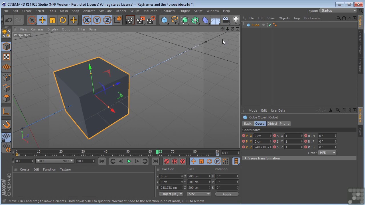 How To use Key Frame in Maxon Cinema 4D Class-32 || Animation Ch# 09