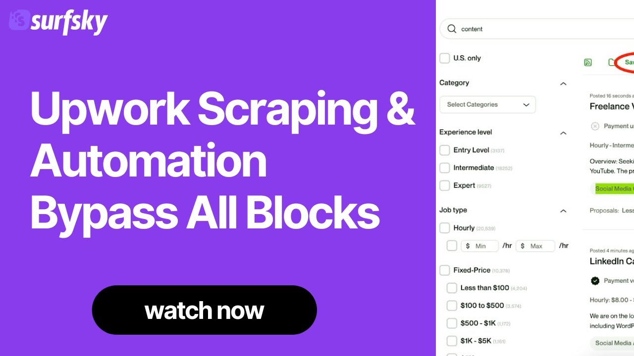 Upwork Automation & Scraping - Bypass Anti-Bot & Auto Apply to Jobs