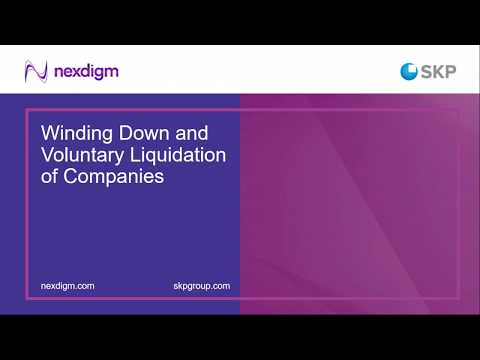 Webinar - Winding Down and Voluntary Liquidation of Companies